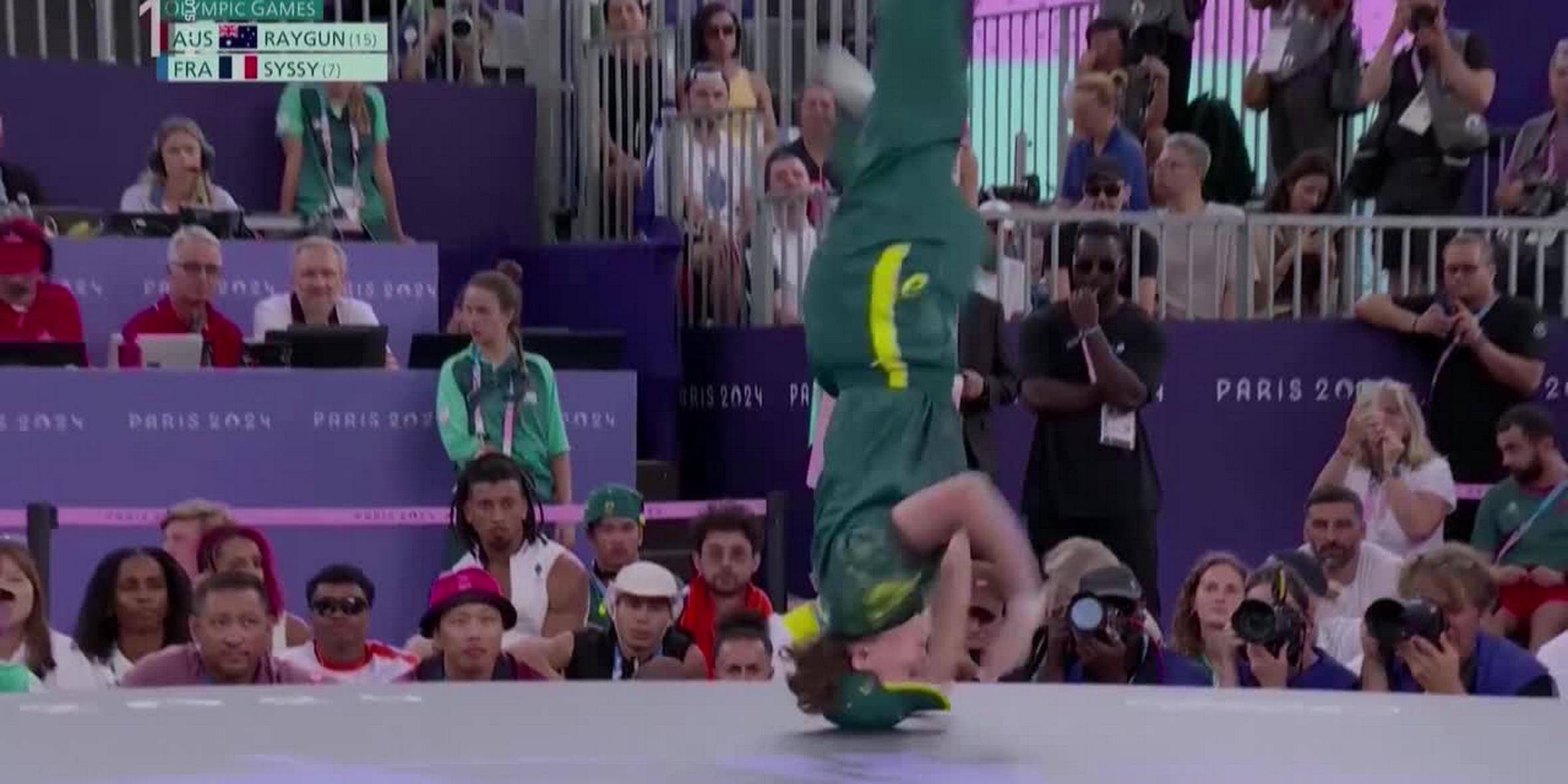 Prvi • Skit TV • Avstralska breakdancerka Rachel Gunn z neslavnim ...