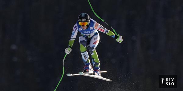 Ilka Štuhec tudi na drugem treningu blizu najboljšim - RTV SLO